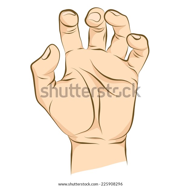 Dead Mans Gnarled Scratching Hand Realistic Stock Vector (Royalty Free ...