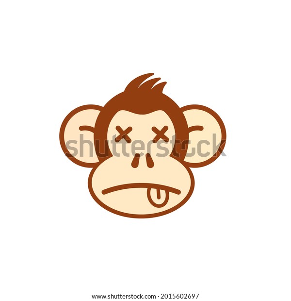 Icône singe mort. Image de clipart : image vectorielle de stock (libre ...