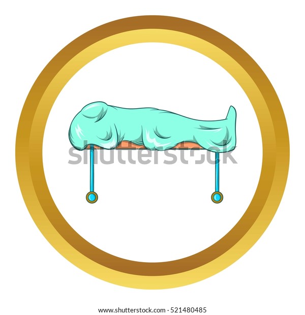 Dead On Gurney Vector Icon Golden Stock Vector (Royalty Free) 521480485 ...