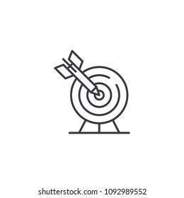 Dead On Target Linear Icon Concept Stock Vector (Royalty Free ...