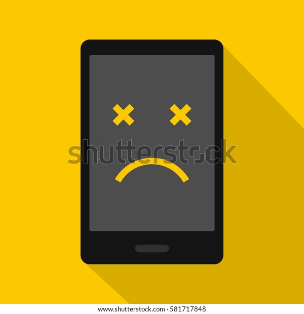 Dead Phone Icon Flat Illustration Dead: เวกเตอร์สต็อก (ปลอดค่าลิขสิทธิ์ ...