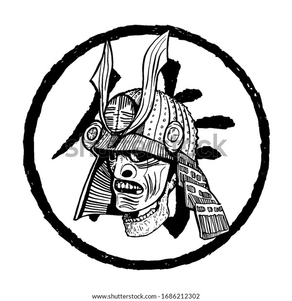 Dead Samurai Tattoo Vector Illustration Stock Vector (Royalty Free ...