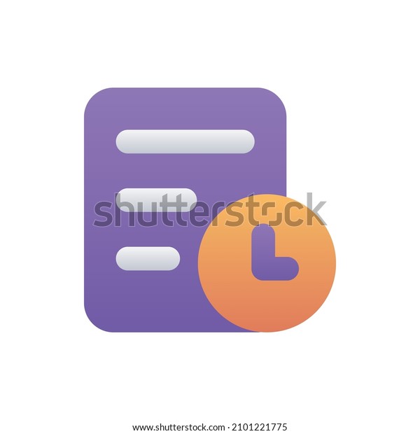 Deadline Vector Flat Icon Design Symbol Stock Vector (Royalty Free ...