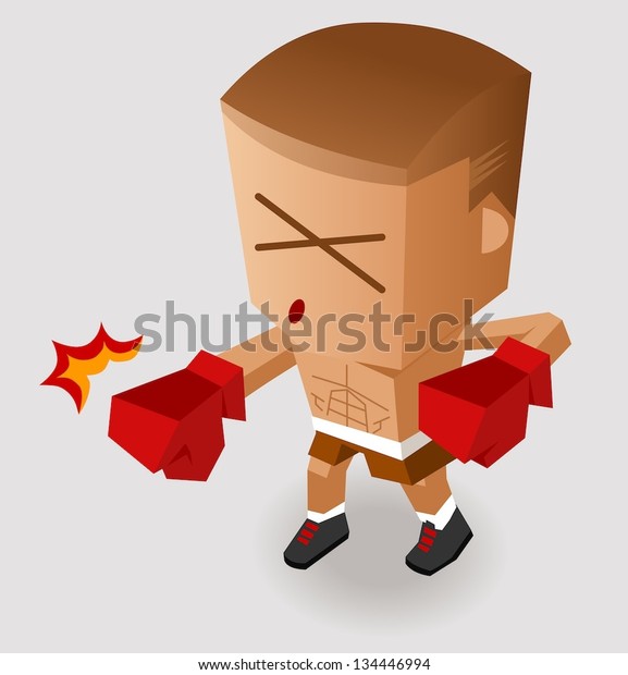 Deadly Boxing Punch Vector Illustration Stock Vector (Royalty Free ...