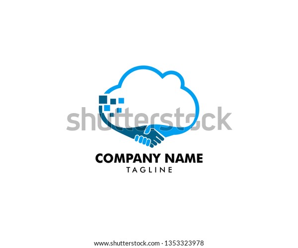 Deal Cloud Logo Template Design Stock Vector (Royalty Free) 1353323978 ...