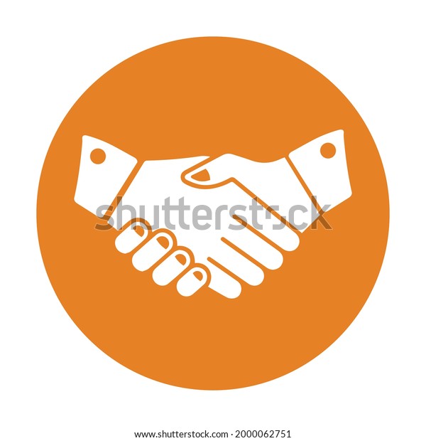Deal Hands Icon Welcome Unity Shake Stock Vector (Royalty Free ...