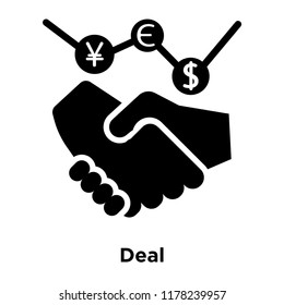 Deal Icon Vector Isolated On White Stock Vector (Royalty Free) 1178239957