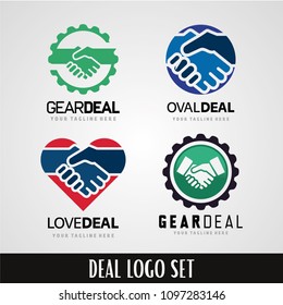 Deal Logo Designs Template Set Stock Vector (Royalty Free) 1097283146 ...