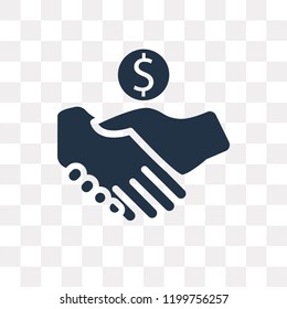 Deal Vector Icon Isolated On Transparent Stock Vector (Royalty Free ...