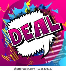 Deal Vector Illustrated Comic Book Style Stock Vector (Royalty Free ...