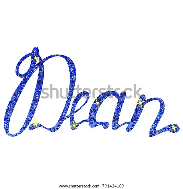 Dean Name Lettering Tinsels Stock Vector (Royalty Free) 791424109 ...