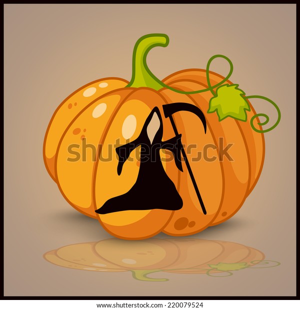Death Banner Background Pumpkins Halloween Stock Vector (Royalty Free ...