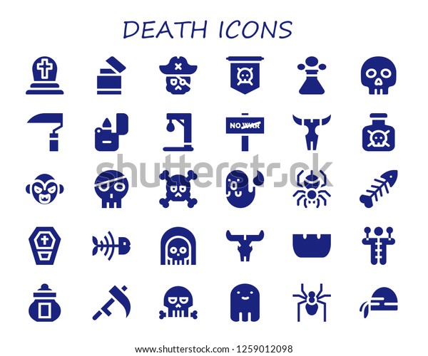 Death Icon Set 30 Filled Death Stock Vector (Royalty Free) 1259012098 ...