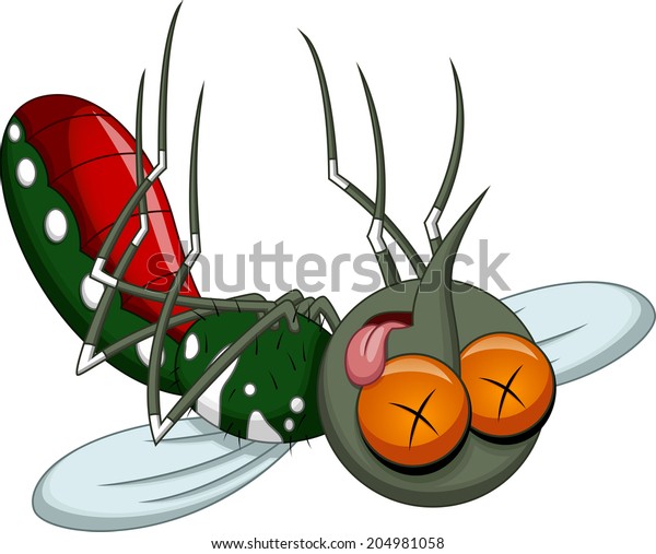 Death Mosquito Cartoon Stock Vector (Royalty Free) 204981058