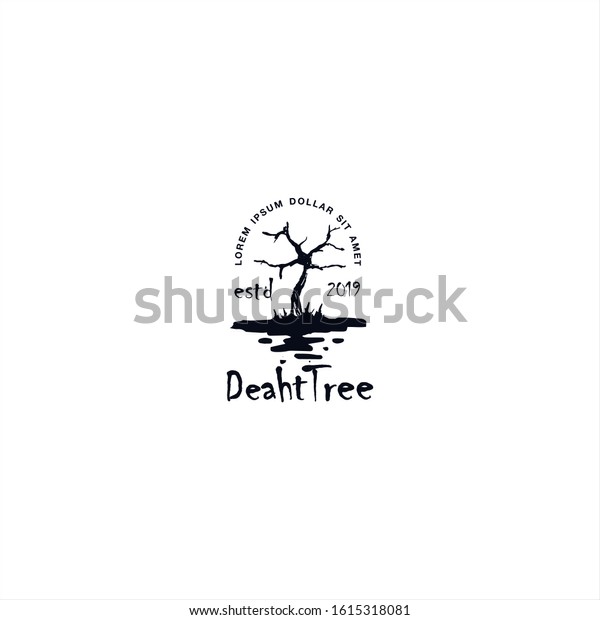 Death Tree Logo Design Template Stock Vector (Royalty Free) 1615318081