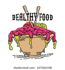 Deathy Food Vector Tshirt Editable Color Stock Vector (Royalty Free ...