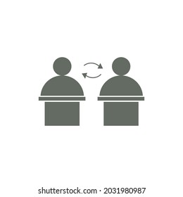 Debate Icon Simple Element Illustration Debate Stock Vector (Royalty ...