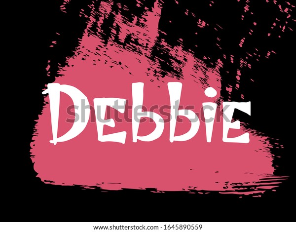 Debbie Womans Name Hand Drawn Lettering Stock Vector (Royalty Free ...