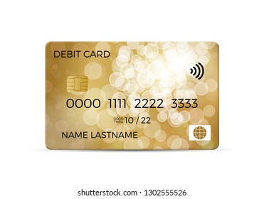 Debit Card On White Background Vector Stock Vector (Royalty Free ...