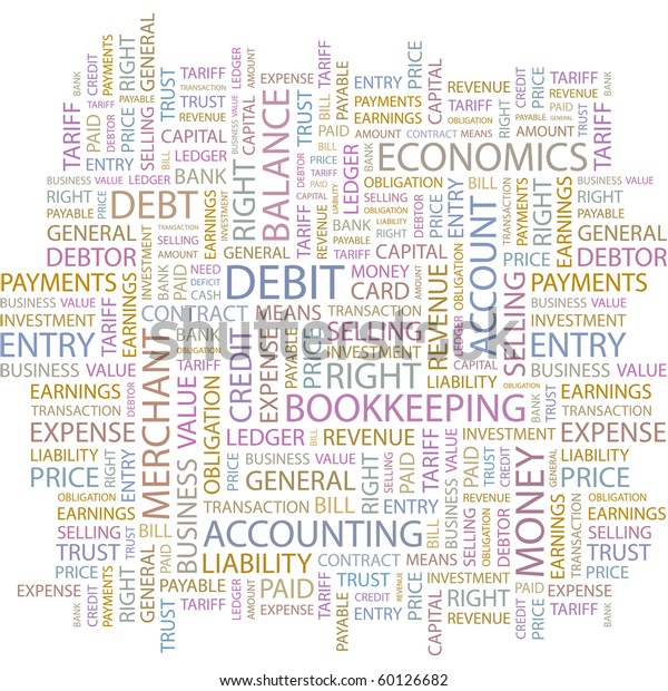Debit Word Collage On White Background Stock Vector (Royalty Free ...
