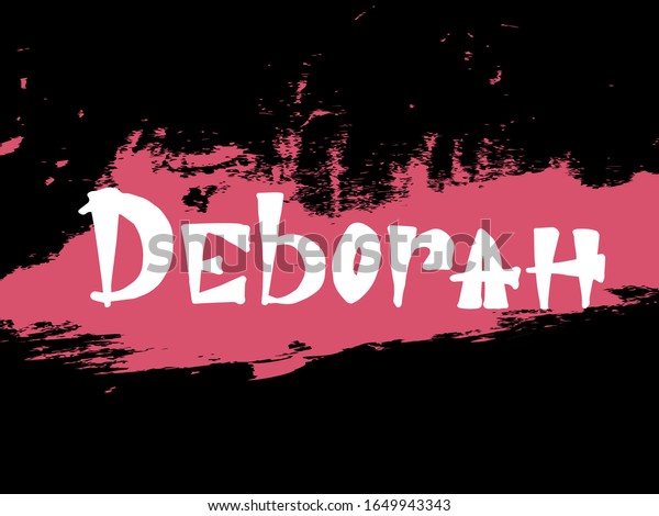 Deborah Womans Name Hand Drawn Lettering: เวกเตอร์สต็อก (ปลอดค่า ...