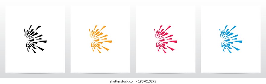 Debris Explosion On Letter Logo Design Stock Vector Royalty Free debris-explosion-on-letter-logo-design-stock-vector-royalty-free