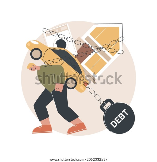 Debt Burden Abstract Concept Vector Illustration Stock Vector (Royalty ...