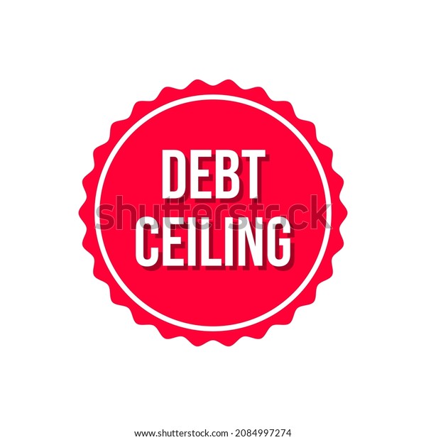 Debt Ceiling Finance Sign Icon Label Stock Vector (Royalty Free ...