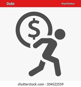 Debt Icon Professional Pixel Perfect Icon Stock Vector (Royalty Free ...