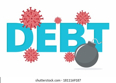 Debt Vector Illustration Logo Boom Debt: เวกเตอร์สต็อก (ปลอดค่า ...