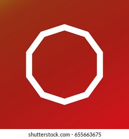 Isolated Blank Stop Sign Set Flat Stock Vector (Royalty Free) 1129074299
