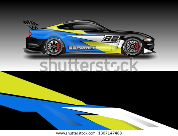Decal Simple Racing Car Design Vector Stock Vector (Royalty Free ...