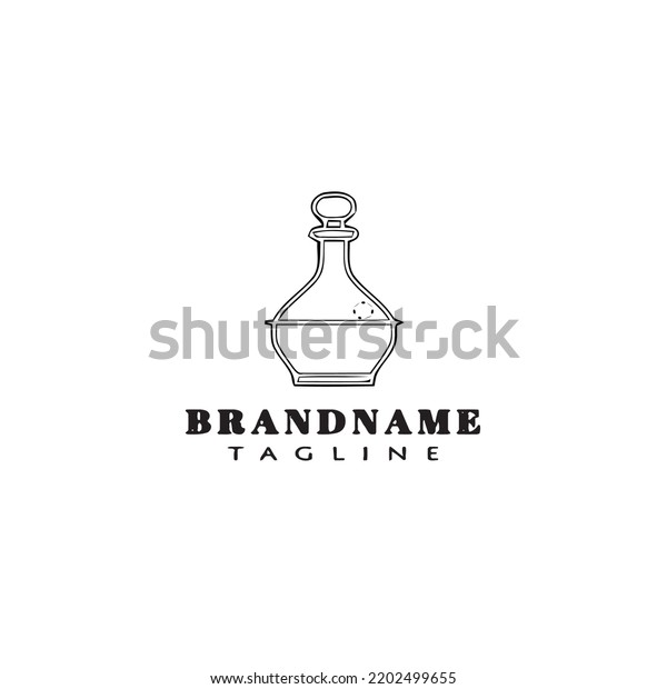 Decanter Logo Icon Design Template Black Stock Vector (Royalty Free ...