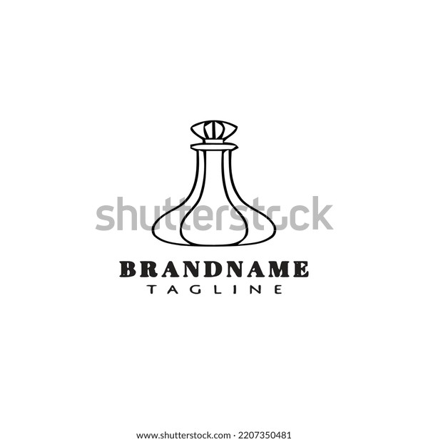 Decanter Logo Icon Design Template Black Stock Vector (Royalty Free ...