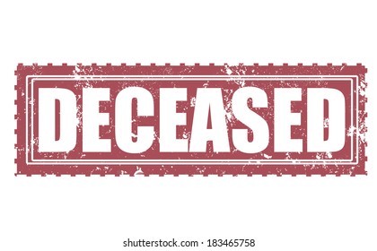 Deceased Grunge Stamp On Vector Illustration Stock Vector (Royalty Free ...