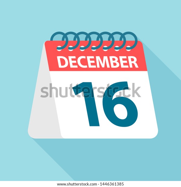 December 16 Calendar Icon Vector Illustration Stock Vector (Royalty ...
