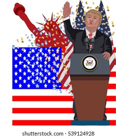 56 Statue of liberty trump Stock Illustrations, Images & Vectors ...