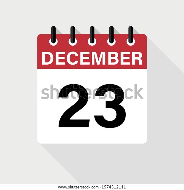 December 23 Calendar Icon Calendar Icon Stock Vector (Royalty Free ...