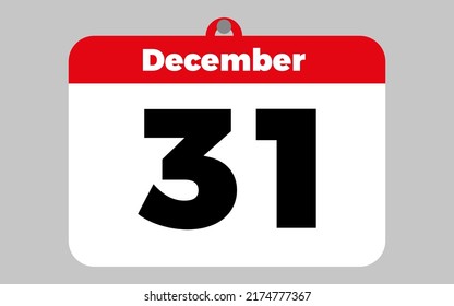 2,717 December 31 calendar Stock Vectors, Images & Vector Art ...