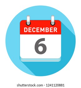 December 6 Date On Single Day Stock Vector (Royalty Free) 1241120881 ...
