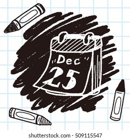 December Calendar Doodle Stock Vector (Royalty Free) 509115547 ...