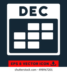 December Calendar Grid Icon Vector Eps Stock Vector (Royalty Free ...