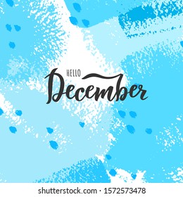 December Hand Lettering Text Vector Illustration Stock Vector (Royalty ...