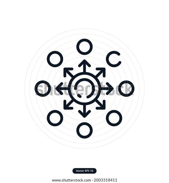 Decentralized Icons Cryptocurrency Blockchain Vector Icons Stock Vector ...