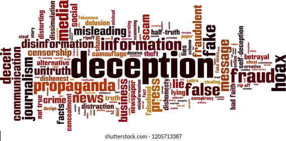 Deception Word Cloud Concept Vector Illustration Stock Vector (Royalty ...