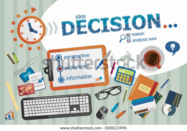 Decision Design Concept Typographic Poster Decision Stock Vector ...
