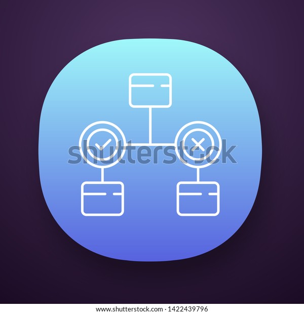 Decision Diagram App Icon Block Chart Stock Vector (Royalty Free ...