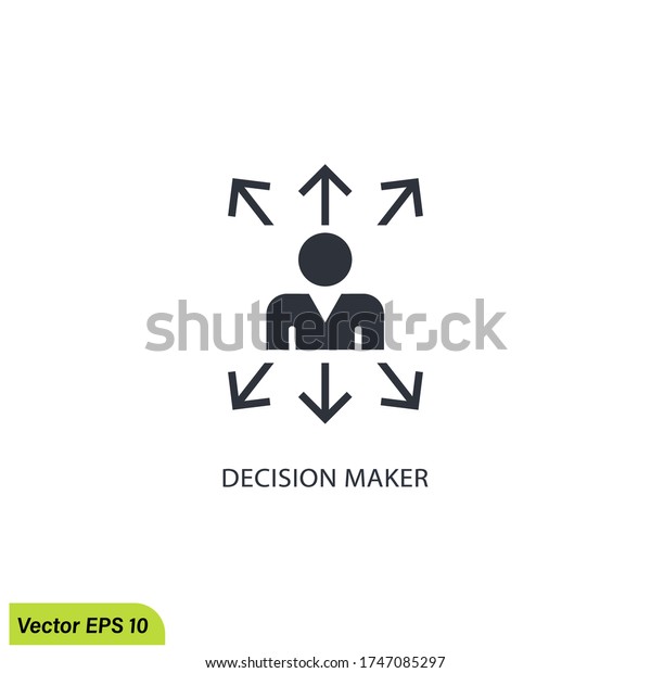 Decision Maker Icon Illustration Manager Symbol Stock Vector (Royalty ...