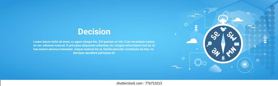 Decision Making Web Horizontal Banner Copy Stock Vector (Royalty Free ...
