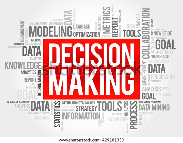 Decision Making Word Cloud Business Concept: เวกเตอร์สต็อก (ปลอดค่า ...